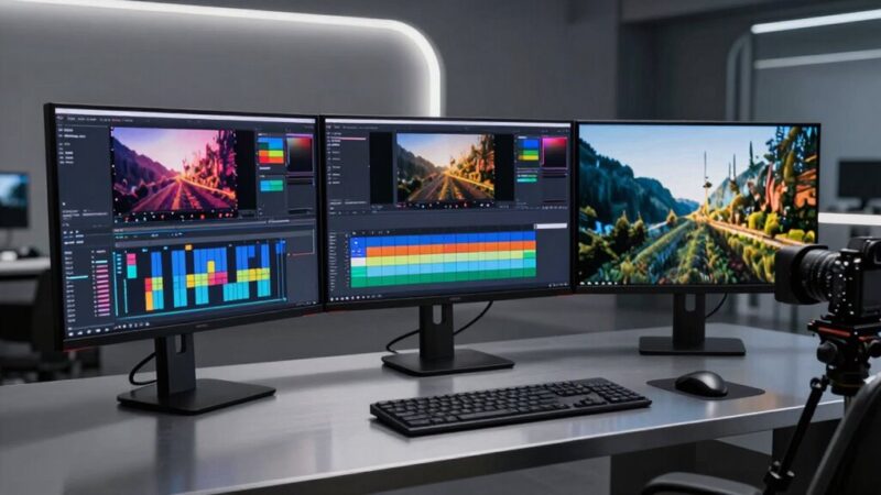 3 Top Monitors for Film Editing in 2026 - Digitech Bytes
