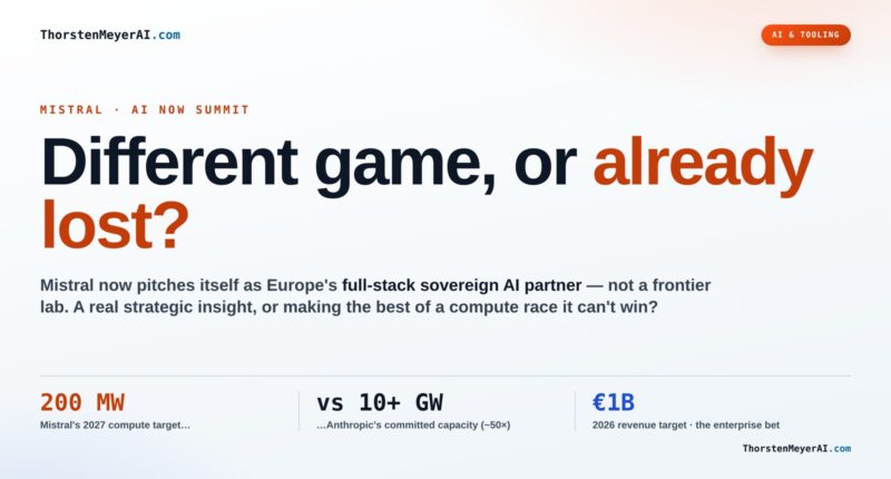 Different Game, or Already Lost? Reading Mistral’s Sovereignty Bet ...